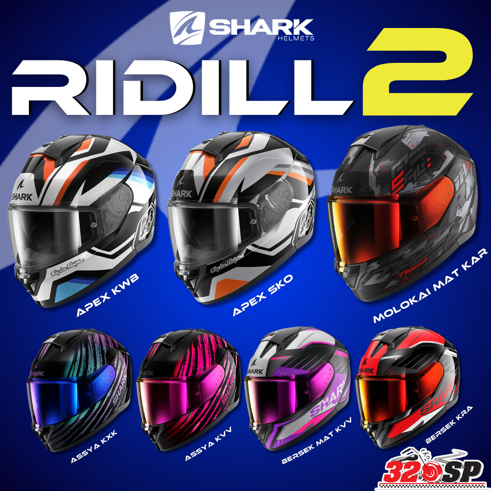 หมวกกันน็อค SHARK RIDILL 2 | 1.2 | 7 ลายใหม่ ส่งไว!!! | Shopee Thailand