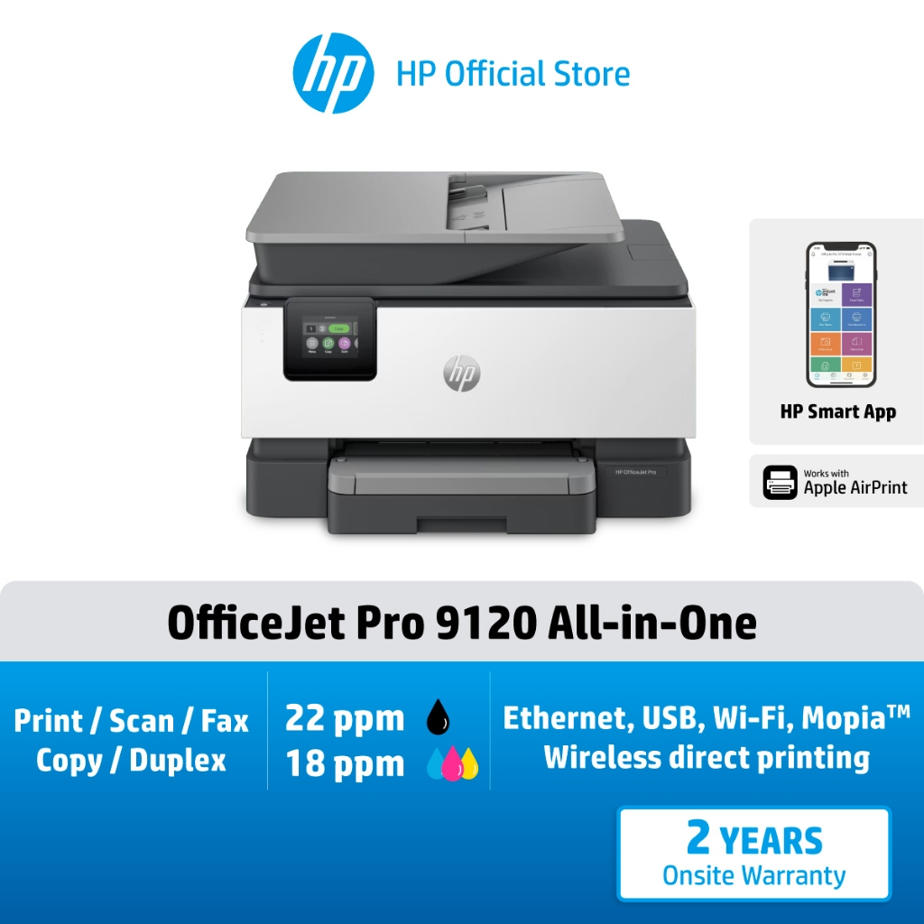 HP Printers OfficeJet Pro 9120/9130 Print, Copy, Scan, Fax เครื่องพิมพ์ ...