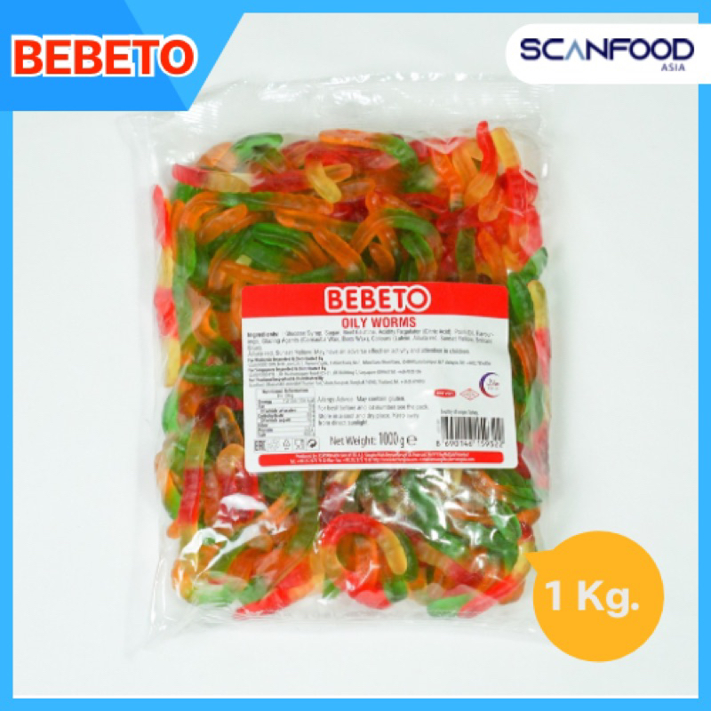 Bebeto Oily Worms เยลลี่ตัวหนอน 1 กก. | Shopee Thailand