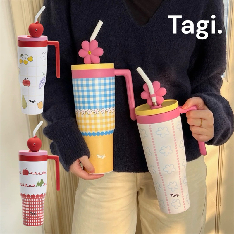 *ส่งฟรี* ลายใหม่ 𝘁𝗮𝗴𝗶. 𝗳𝗹𝗼𝘄𝗲𝗿 𝗰𝘂𝗽 🌸 แก้วเก็บความเย็น {พรีอออเดอร์ ...