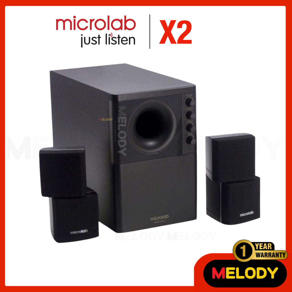 microlab X2 ริมแดง ลำโพงคอมพิวเตอร์ 2.1 รับประกันศูนย์ microlab 1 ปี ...