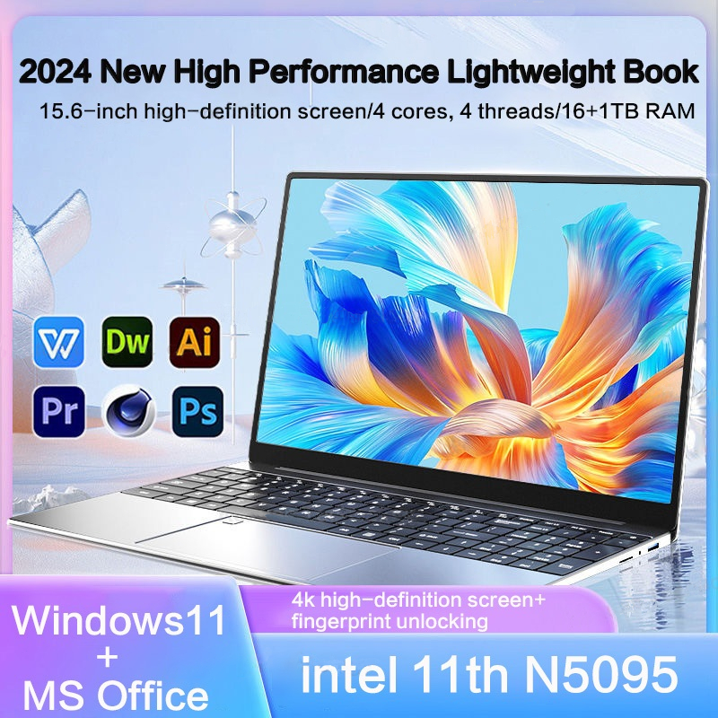 แล็ปท็อป 15.6 นิ้ว 2.0GHz Intel Core N5095 notebook 5000mAh windows11 ...