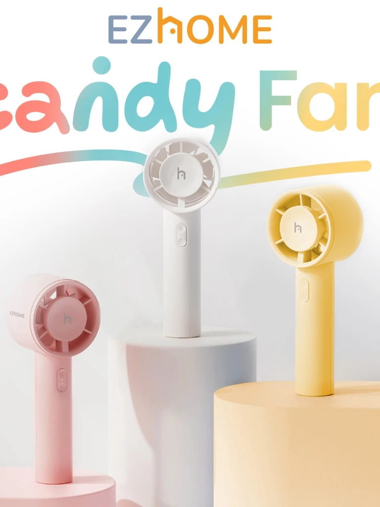 [ใหม่!] EZhome Handy Candy Fan พัดลมพกพา สีลูกกวาด พกพาสะดวก น้ำหนักเบา ...