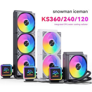 ชุดน้ำปิด1/2/3ตอน SNOWMAN KS120/240/360 LGA1700 1200 1151 1155 1156 ...