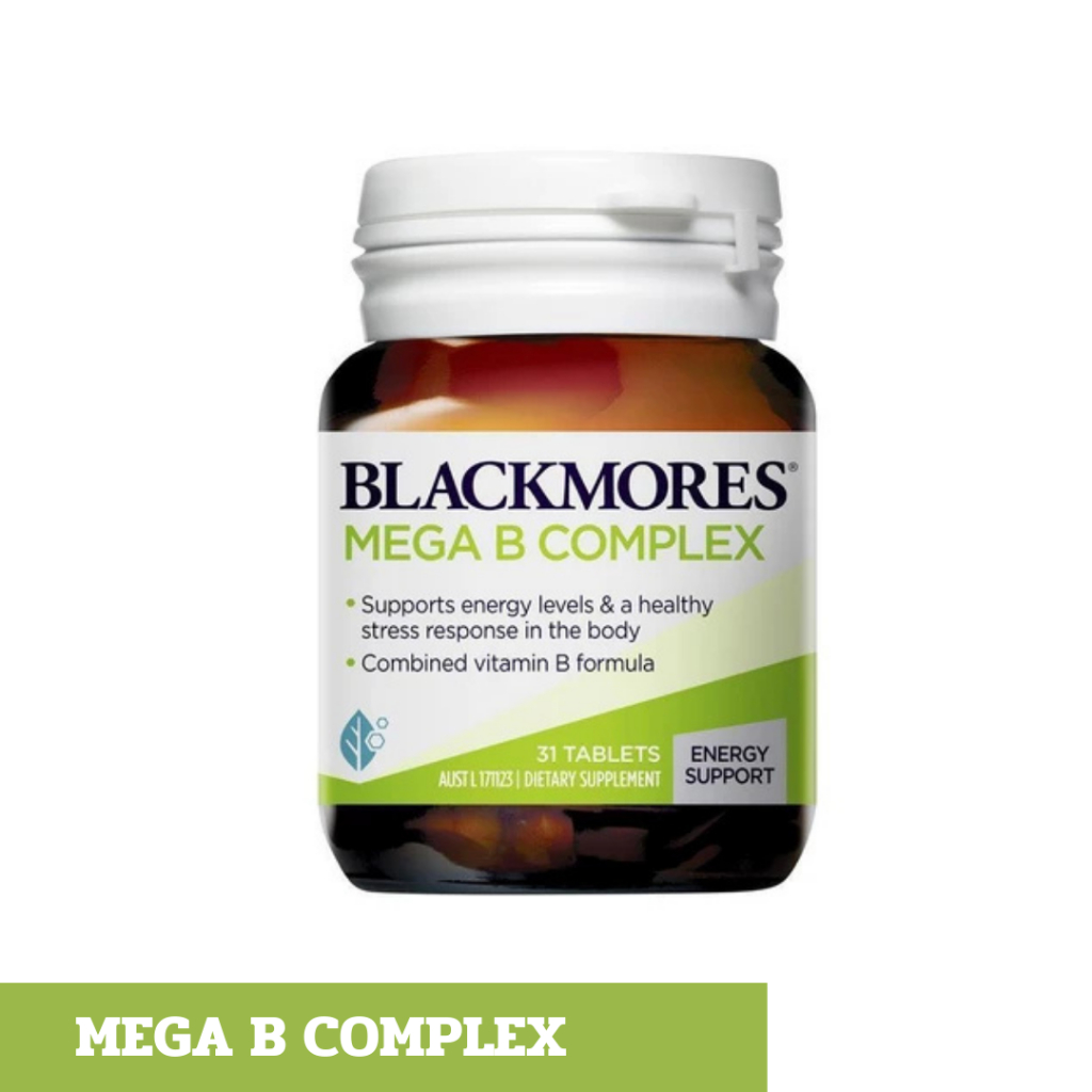 Blackmores Mega B Complex 31 Tablets วิตามินบี คอมเพล็กซ์แบล็คมอร์ วิ ...