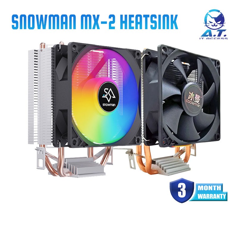 Heatsink CPU Cooler ฮีทซิงค์ พัดลมระบายความร้อน Snowman MX-2 | Shopee ...