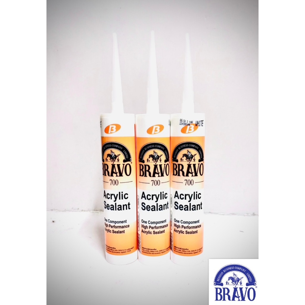 BRAVO 700 Acrylic Sealant อาคิลิค (แด้ป) สีขาว สำหรับยาแนว อุดรอยต่อ ...