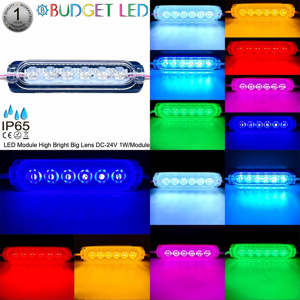 LED Module Big Lens-6LED 1W 24V แอลอีดีโมดูลรุ่นกันน้ำ สำหรับตกแต่ง ...