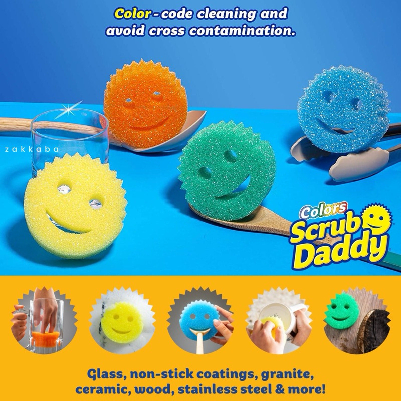 ลดเพิ่ม30%เหลือ175฿ ทักแชท /Scrub Daddy Colors / ฟองน้ำทำความสะอาด ตัว ...