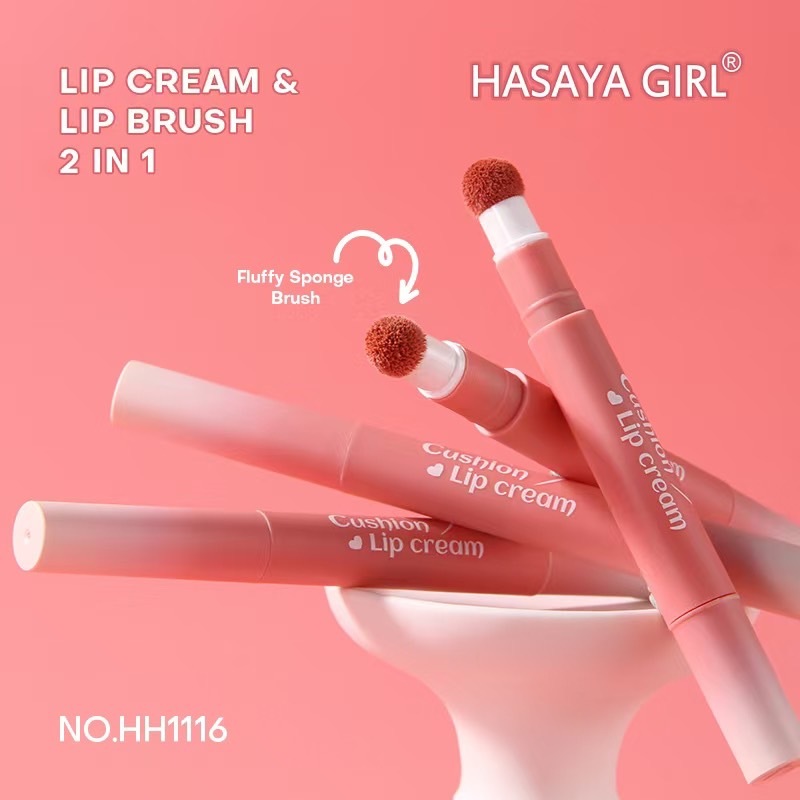 HASAYA GIRL 2in1 Smooth Cushion Lip Cream ลิปสติกเนื้อครีม หัวคุชชั่น ...