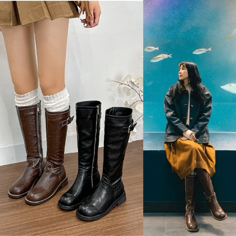 [umore.made] 👢charlie long boots รองเท้าบูทยาวบุขนสั้น หนังนิ่ม เกรดพรี ...