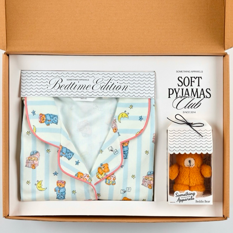 (set)something soft pajama( ชุดนอน+หมี) | Shopee Thailand