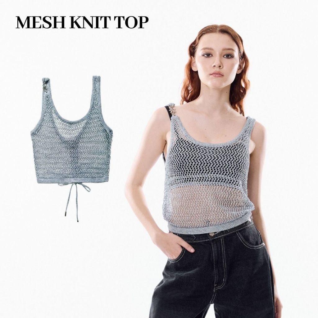 Merge Official - Mesh Knit Top (พร้อมส่ง) | Shopee Thailand