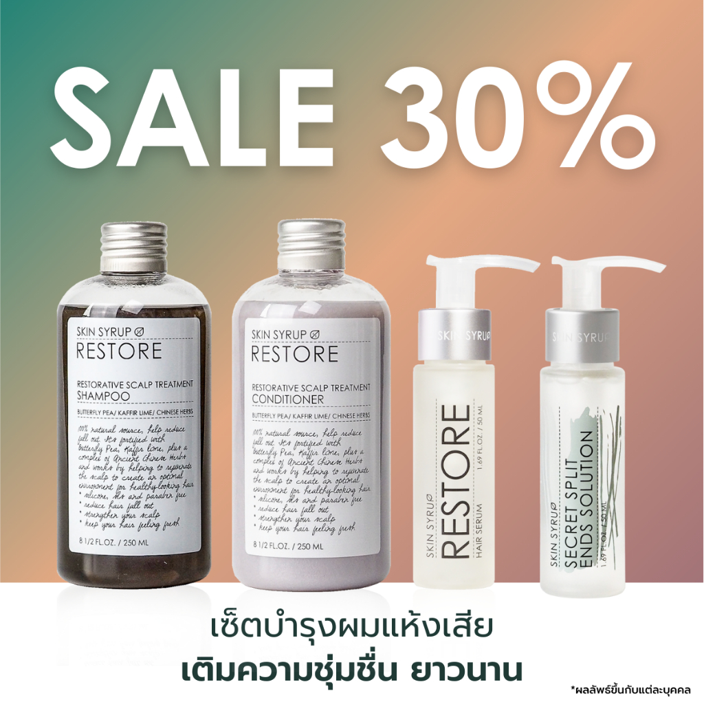 Restorative scalp care set + Secret Split End Solution (Shampoo ...