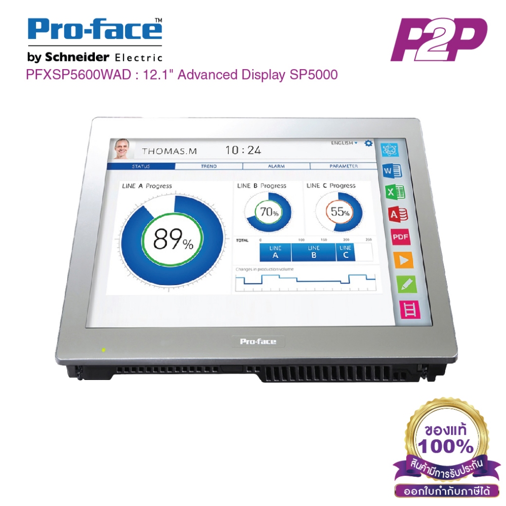Pro-face PFXSP5600WAD : Touch Screen จอทัชสกรีน HMI ขนาด 12.1 นิ้ว ...