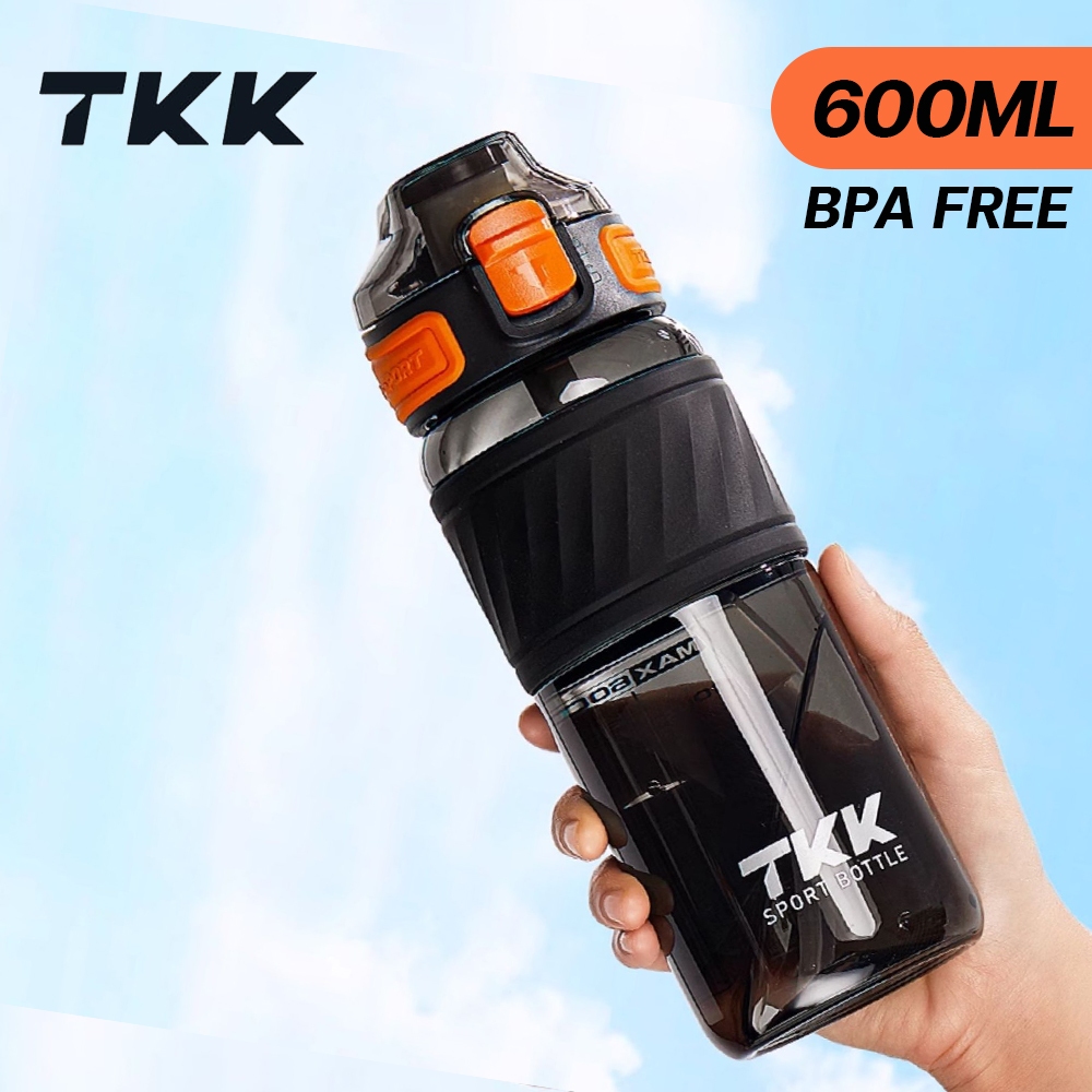 TKK กระบอกน้ำเด็กไปโรงเรียน มีหลอดดูด 600ml Tritan bpa free ขวดน้ำพลาสติกยกดื่ม | Shopee Thailand