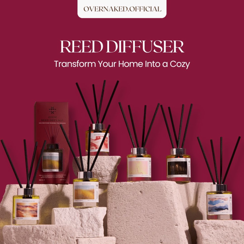 Overnaked Reed diffuser ก้านไม้หอมกระจายกลิ่น ขนาด 120 ml. มีให้เลือก ...