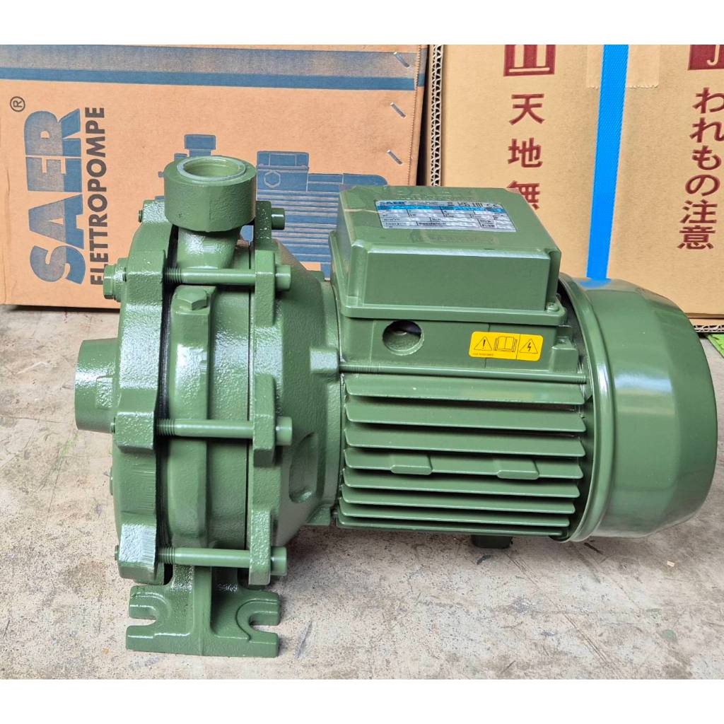 SAER ปั๊มหอยโข่ง2ใบพัด 1.0 HP. 220 V. ขนาดท่อดูด-ท่อส่ง 1 นิ้ว x 1 นิ้ว ...