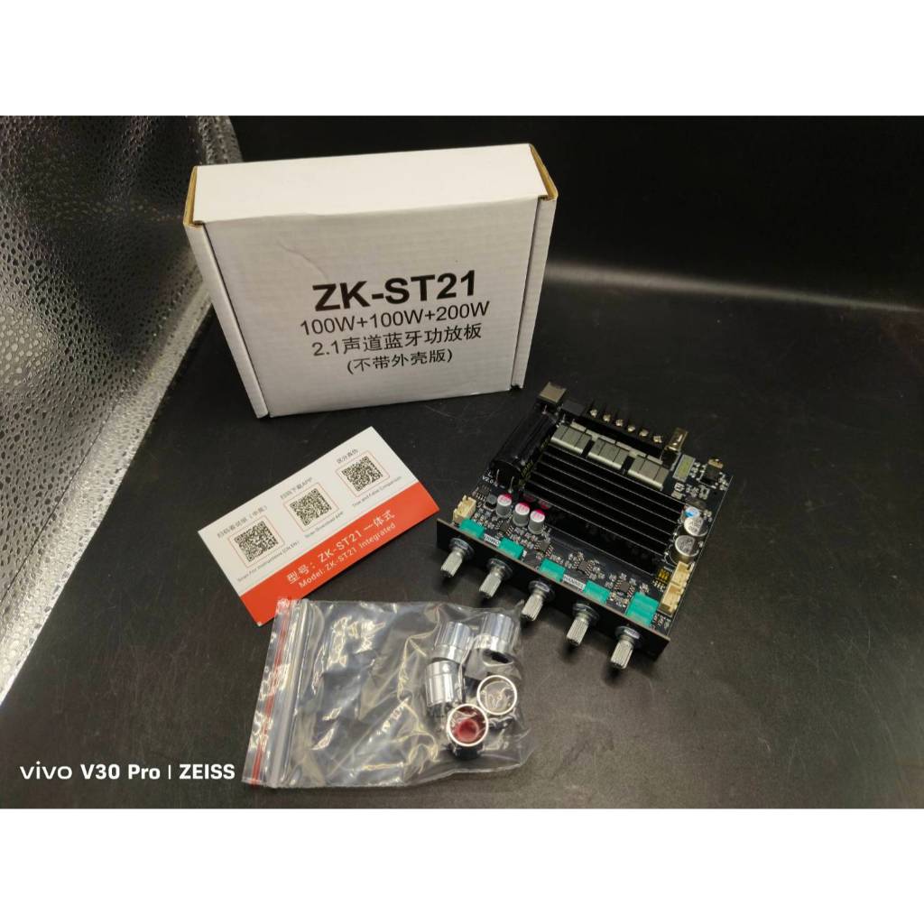New แอมป์จิ๋ว ZK-ST21 แท้ TPA3221 100W*2+200W DC 12-30v รองรับ ปรีไมค์ zk amp แอมป์จิ๋วขับซับ ...