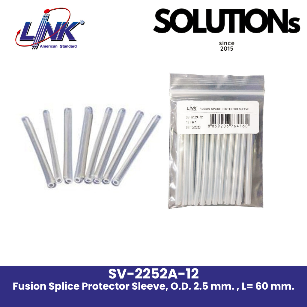 LINK SV-2252A-12 Fusion Splice Protector Sleeve, 60 mm. (O.D. 2.5 mm ...