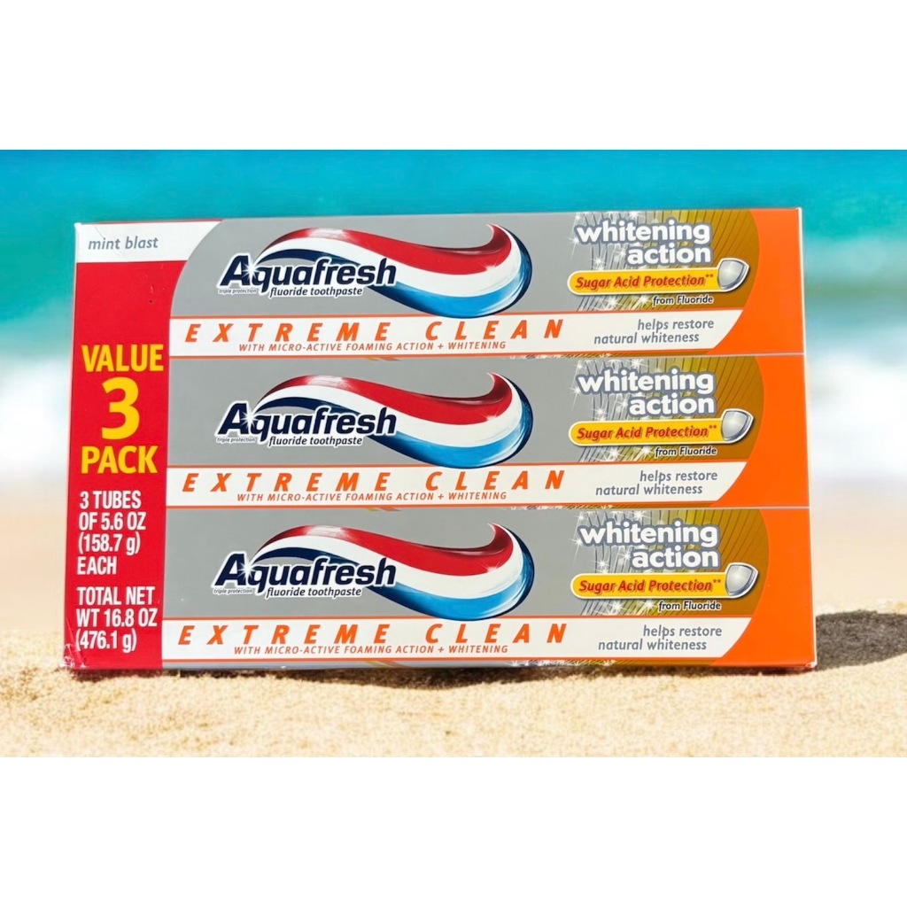 exp.04/2026 ของแท้จากอเมริกา ยาสีฟัน Aquafresh Extreme Clean Whitening ...