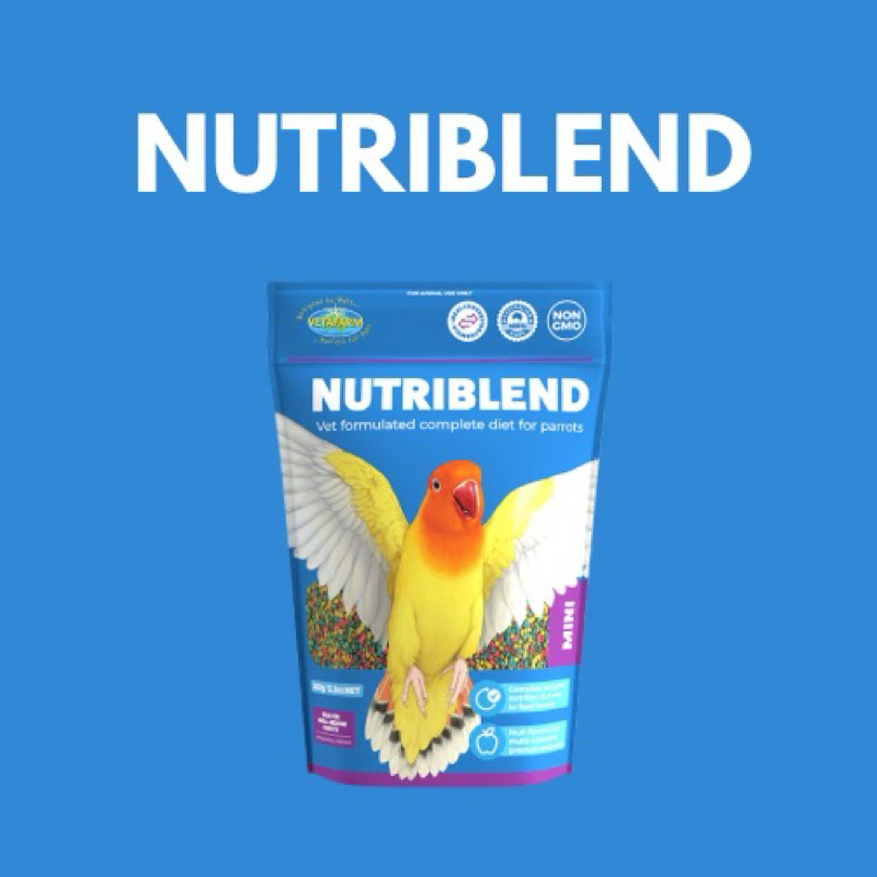 NUTRIBLEND Vetafarm อาหารนกอัดเม็ดสำเร็จรูปรสผลไม้รวมหลากสี แบ่งขาย100 ...