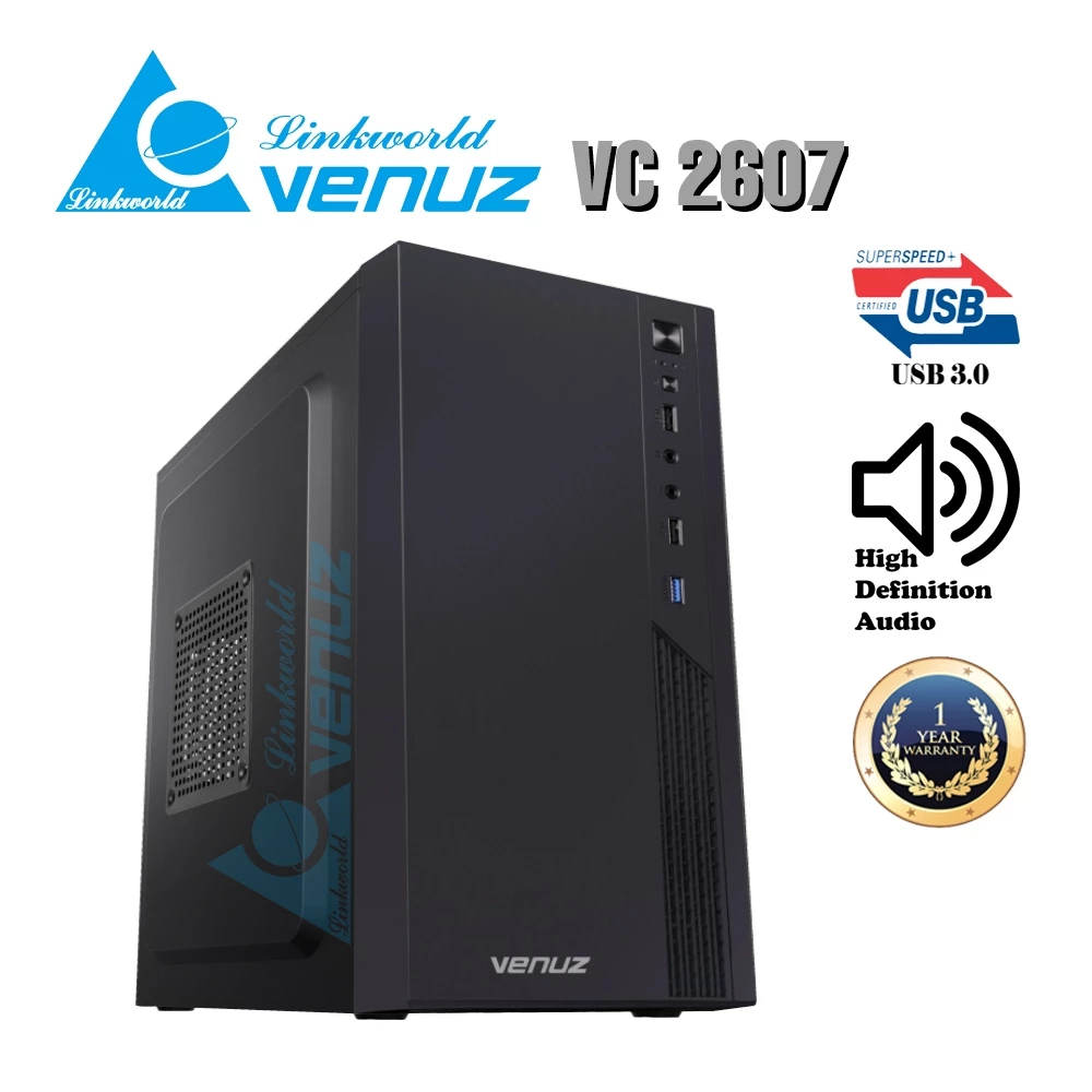 Case VENUZ micro ATX Computer VC 2607 - Black | Shopee Thailand