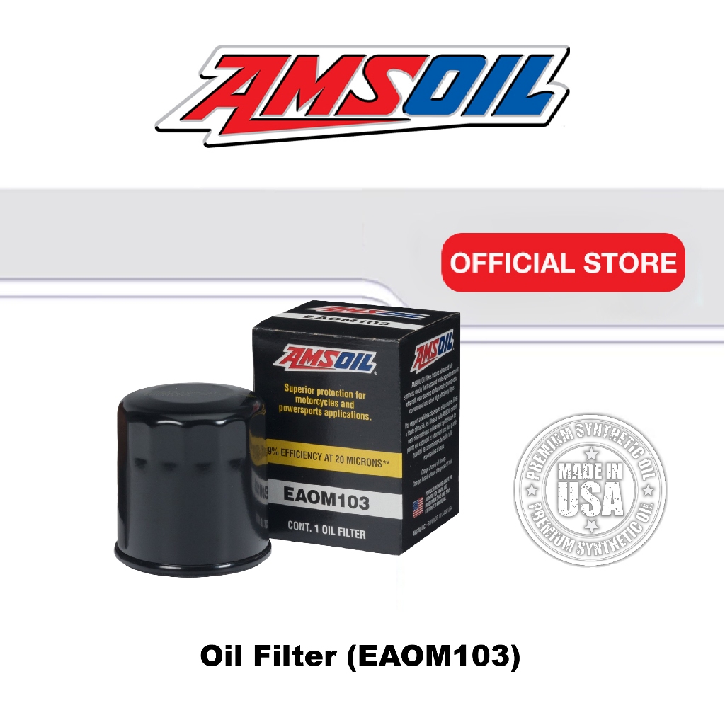 (A-FTEAOM103) AMSOIL Oil Filter EAOM103 สำหรับมอเตอร์ไซค์ Yamaha ...