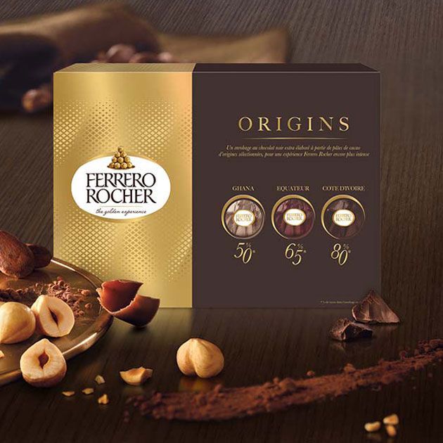 ช็อกโกแลต Ferrero Rocher Origins Dark Small gift box with 15 pieces 187 ...
