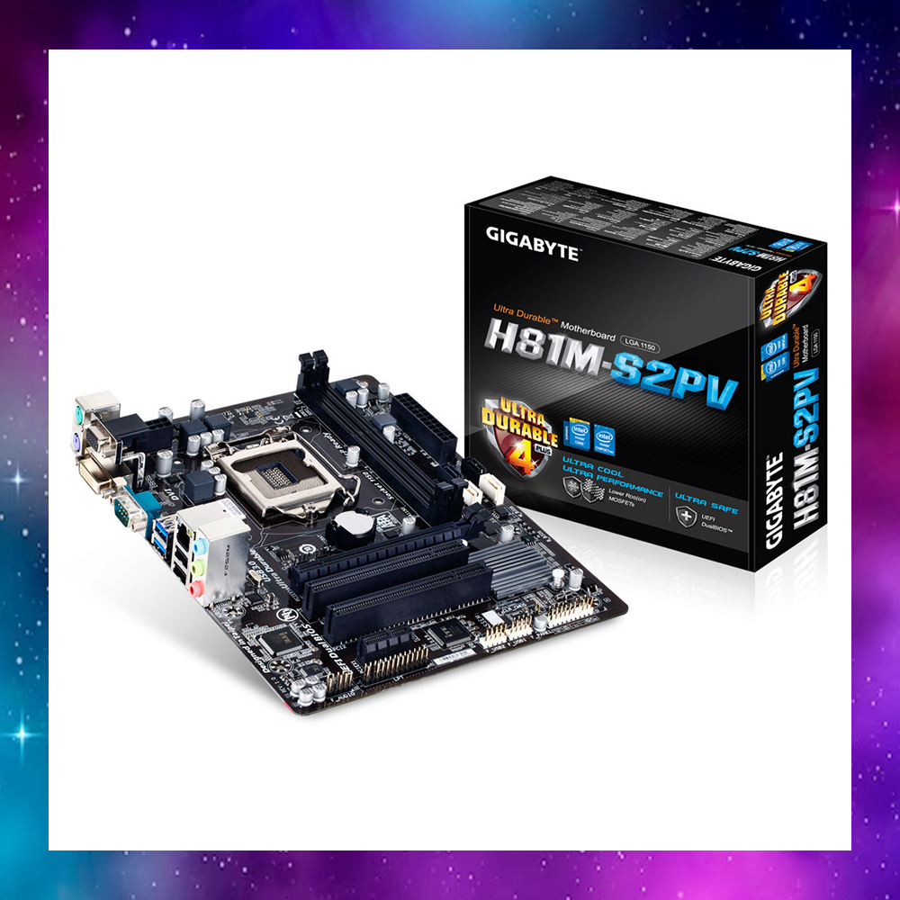 MAINBOARD (เมนบอร์ด) 1150 GIGABYTE H81 H81M H81M-S2PV GEN4 ใช้งานปกติ ...