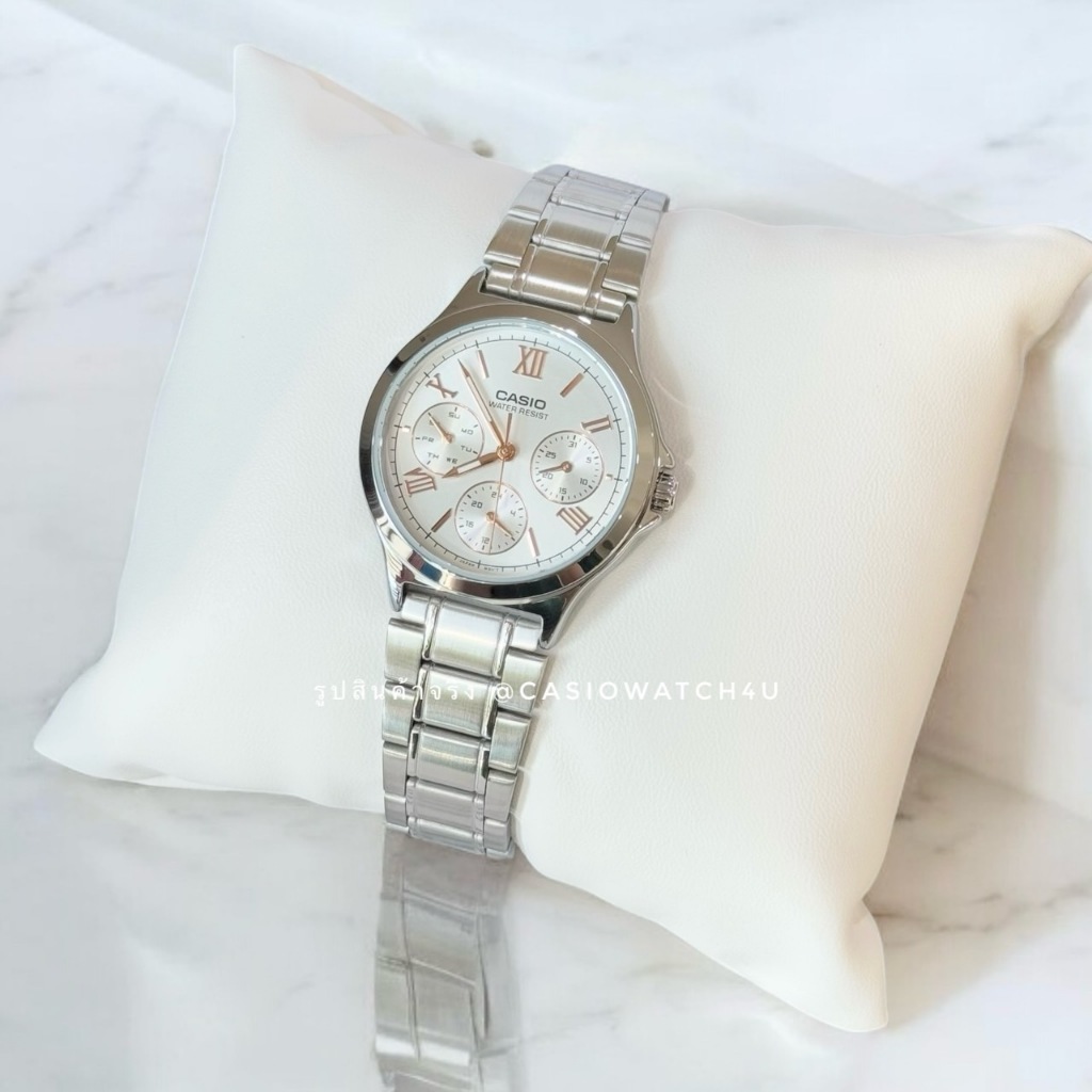 CASIO นาฬิกาข้อมือผู้หญิง รุ่น LTP-V300D-7A2 / LTP-V300D / LTP-V300 รับประกันศูนย์เซ็นทรัล cmg ...