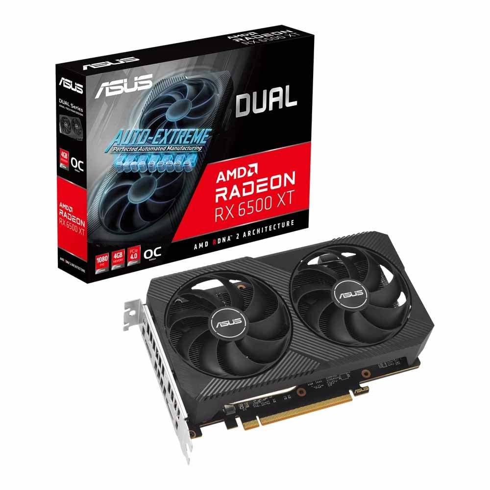 VGA (การ์ดแสดงผล) ASUS DUAL RADEON RX 6500 XT V2 OC EDITION 4GB GDDR6 (DUAL-RX6500XT-O4G-V2 ...