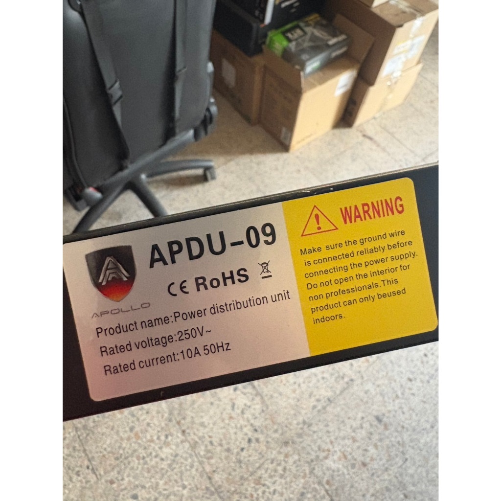 APOLLO รุ่น APDU-09 ปลั๊กไฟตู้Rack PDU 12ช่อง สำหรับตู้ Cabinet Rack 19 ...
