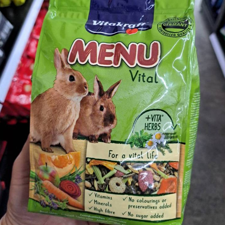Vitakraft Menu Vital Rabbit อาหารกระต่าย สำหรับกระต่ายโต 500g | Shopee ...