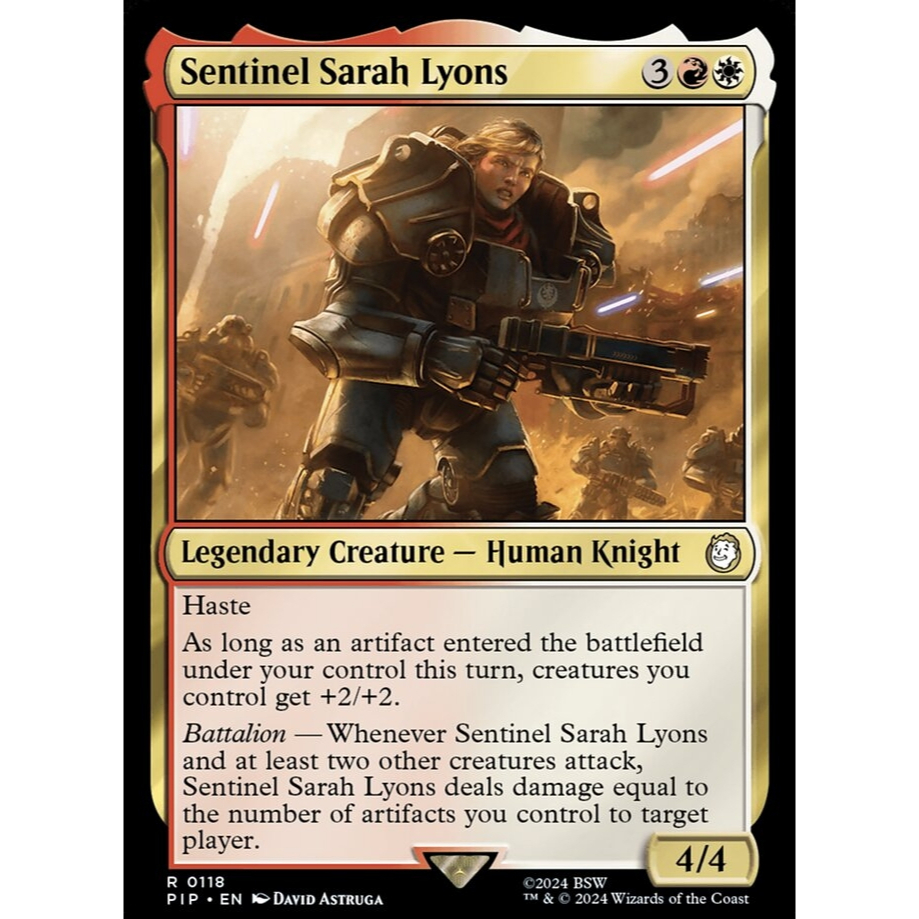 Sentinel Sarah Lyons PIP Fallout การ์ด Magic the Gathering [MTG] ของแท้ ...
