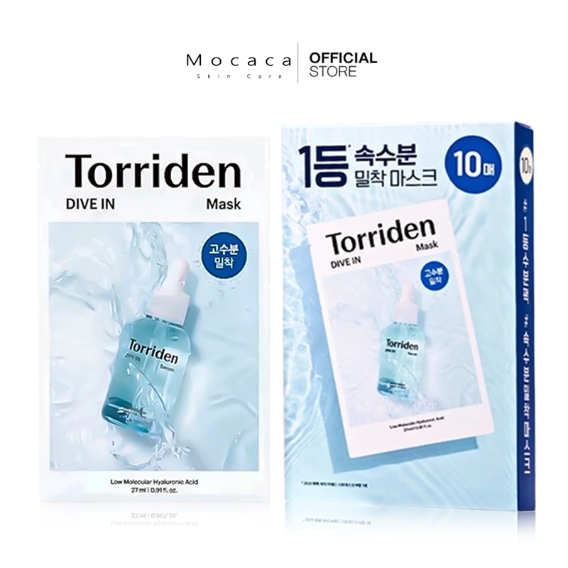 TORRIDEN DIVE IN Low Molecular Hyaluronic Acid Mask หน้ากากกรดไฮยาลูโรนิก 27ml 10 แผ่น | Shopee ...