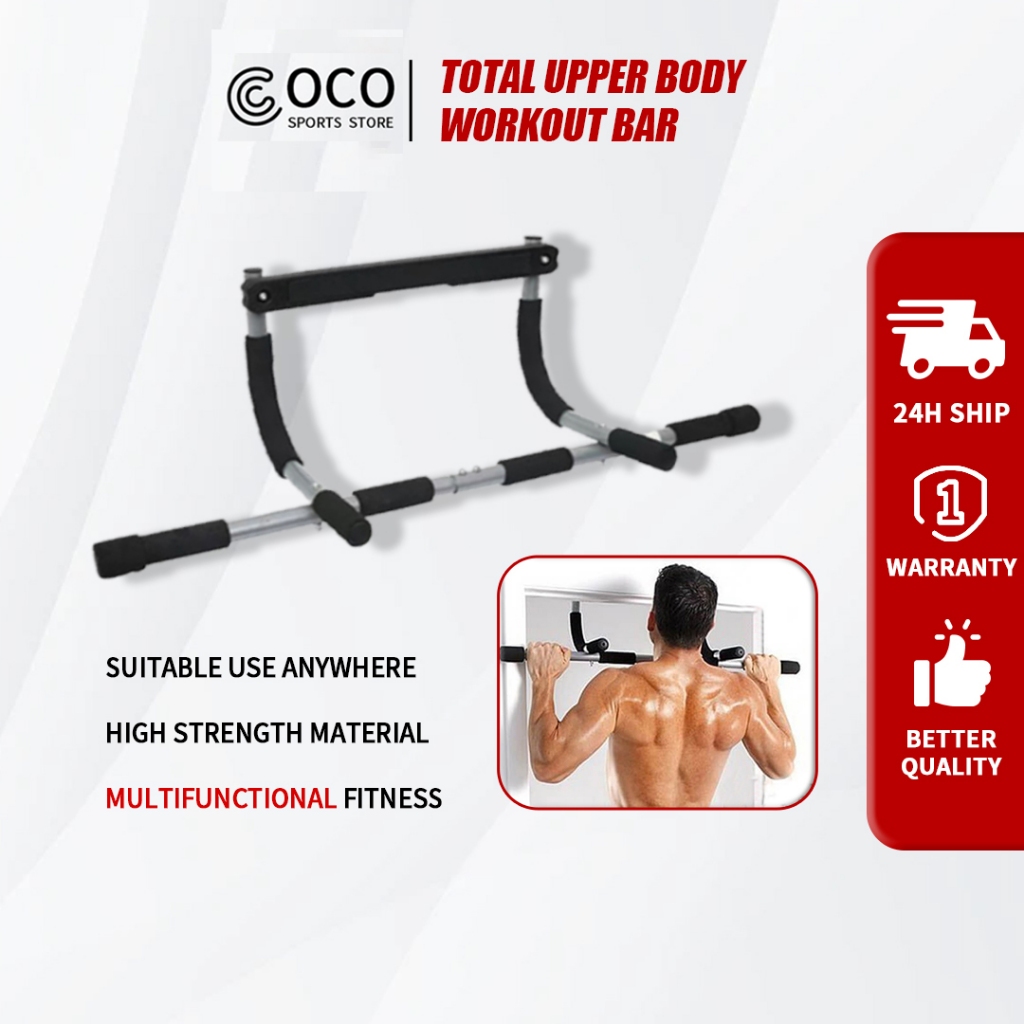A ประตูในร่ม Pull Up Chin-Up Trainer การฝึกแขนบาร์แนวนอนอุปกรณ์ ...
