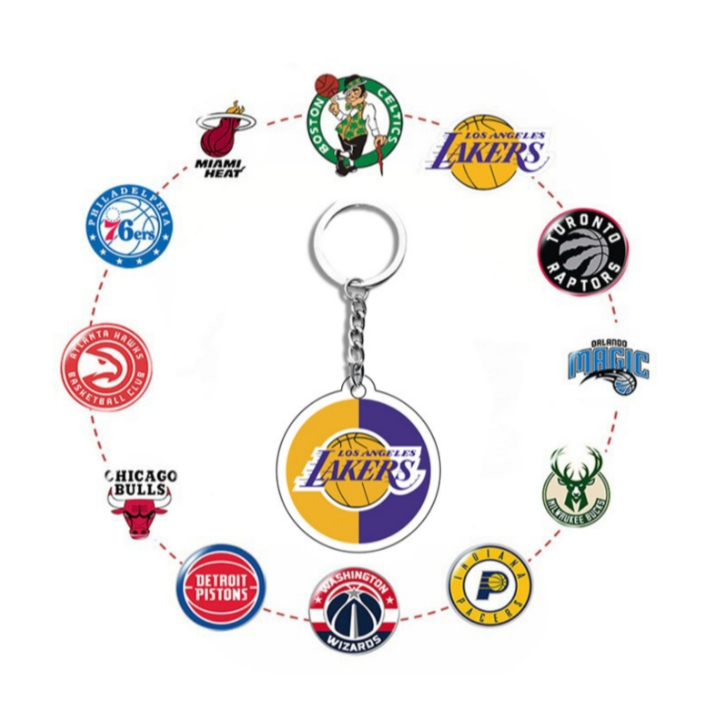 NBA Team Logo Acrylic Keychain พวงกุญแจอะครีลิคลายทีม NBA | Shopee Thailand