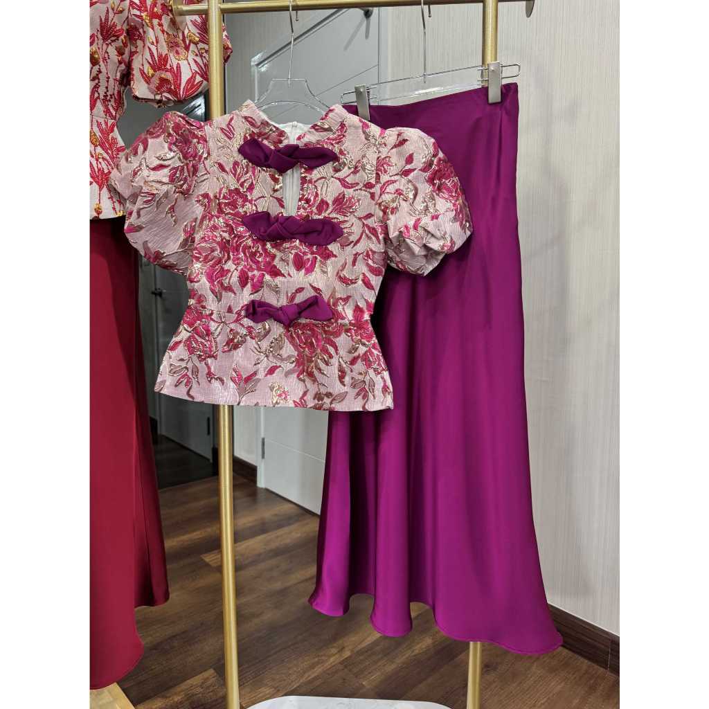 colourblockmatter - เสื้อตรุษจีน 9918-5 CNY TOP PUFF SLEEVE | Shopee ...