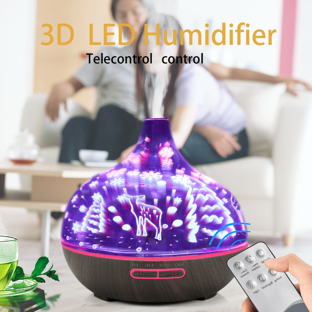 3D Elk Aroma Diffuser Humidifier LED อัลตราโซนิกเครื่องกระจายกลิ่นหอม ...