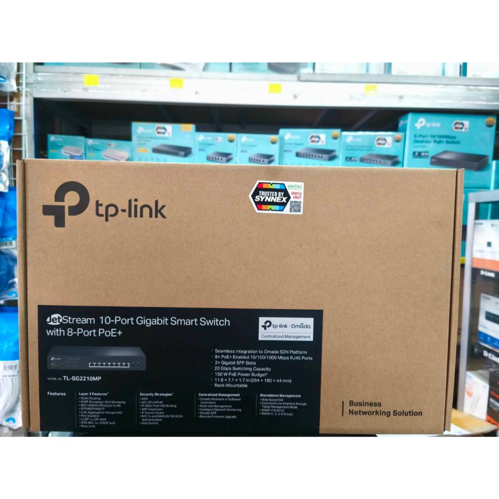 (ประกัน LT) TP-Link Omada TL-SG2210MP JetStream 10-Port Gigabit Smart Switch with 8-Port PoE+ ...