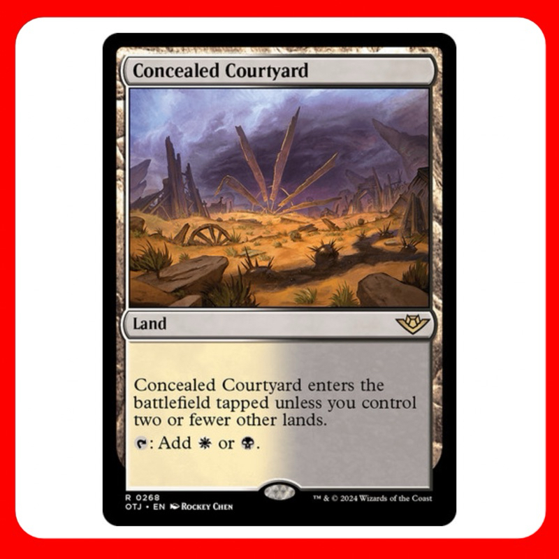 [MTG] Concealed Courtyard [OTJ] [LAND] [RARE] [NORMAL] [ENG] (การ์ดเม ...