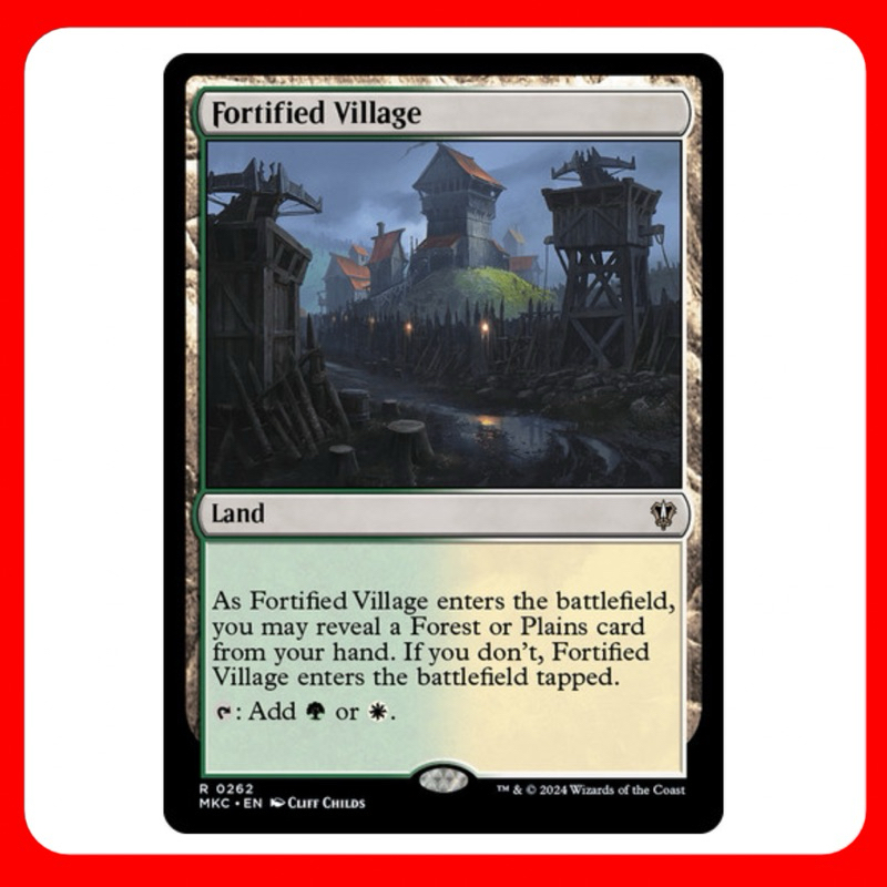 [MTG] Fortified Village [MKC] [LAND] [RARE] [NORMAL] [ENG] (การ์ดเมจิค ...