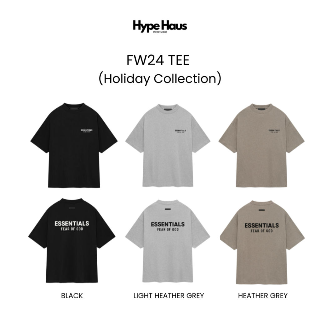 [พร้อมส่ง] Essentials FW24 Holiday Tee (โลโก้ยาง) | Shopee Thailand
