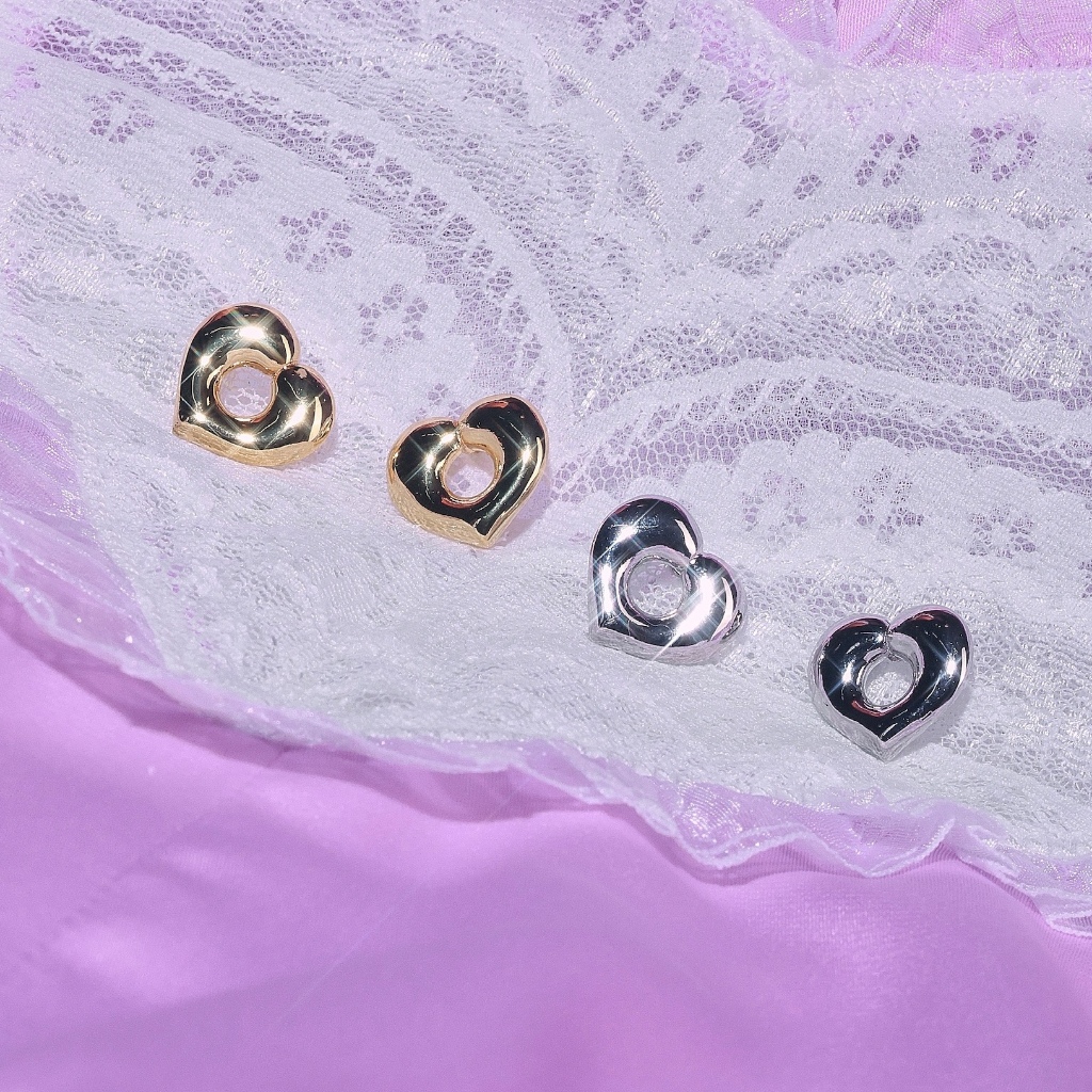 YVIS Cupid Stud Earring ต่างหูรูปทรงหัวใจ | Shopee Thailand