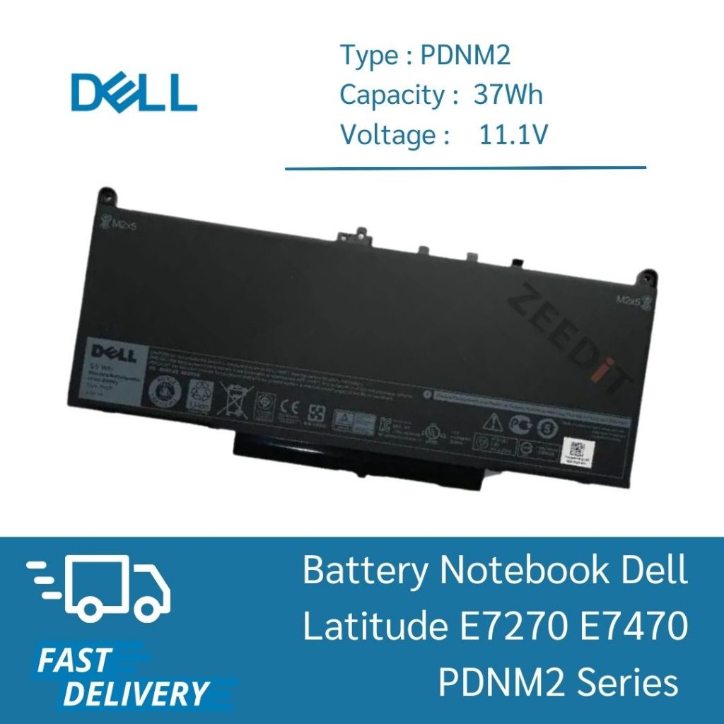 แบตเตอรี่โน๊ตบุ๊ค Battery Notebook Dell PDNM2 Dell Latitude E7270 E7470 ...