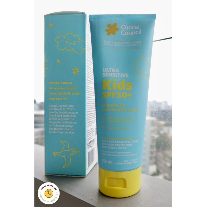 ครีมกันแดดสำหรับเด็ก Cancer Council SPF50+ Ultra Sensitive Kids 150 ml ...