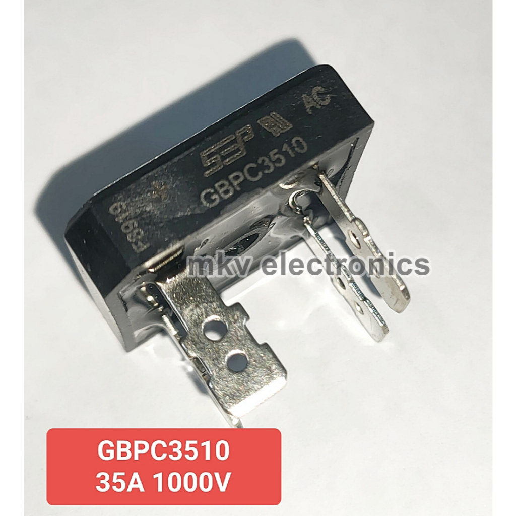 GBPC3510 , 35A 1000V บริดส์ไดโอด Bridge Diode กว้างยาว8มิล หนา7มิล (รหัสสินค้า M02061) | Shopee ...