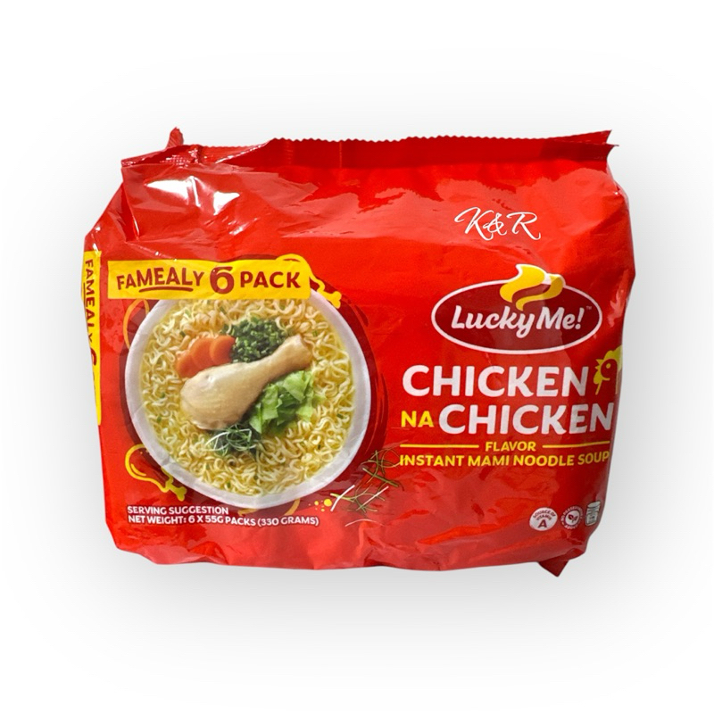 LUCKY ME CHICKEN na CHICKEN FLAVOR INSTANT NOODLE SOUP 6pcs | Shopee ...