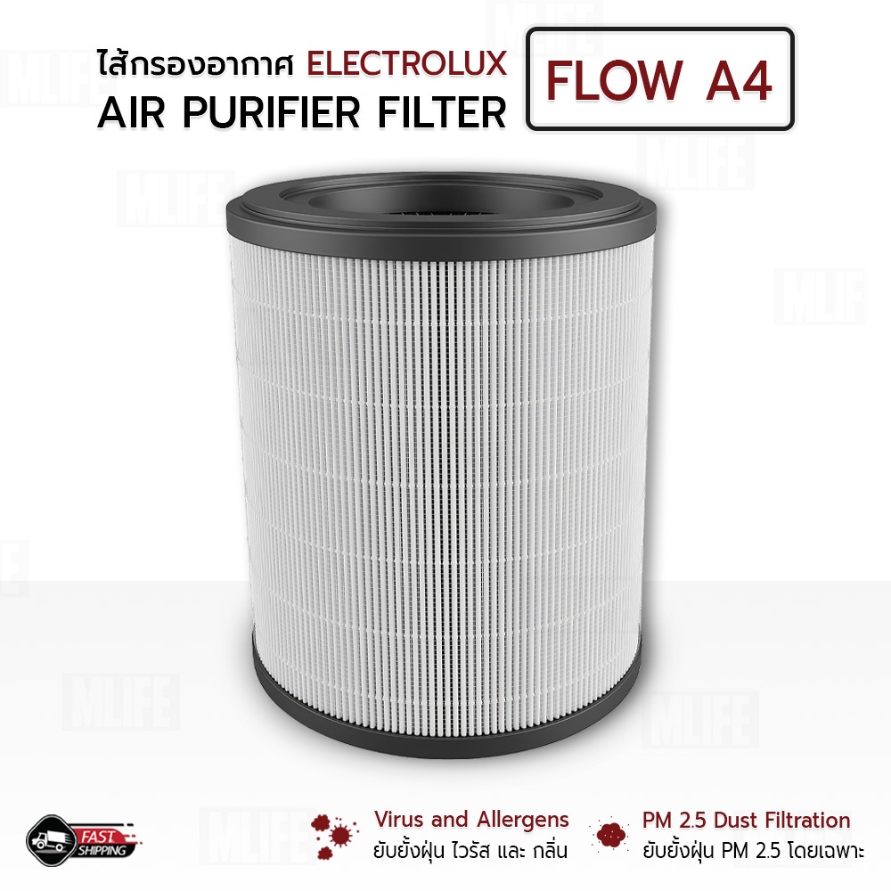 MLIFE - ไส้กรอง เครื่องฟอกอากาศ Electrolux Flow A4 รุ่น FA41-400WT FA41 ...
